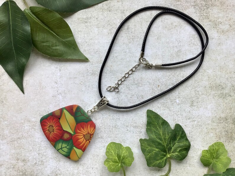 Polymer Clay Trapezium Shaped Pendant Necklace -various Designs - Etsy