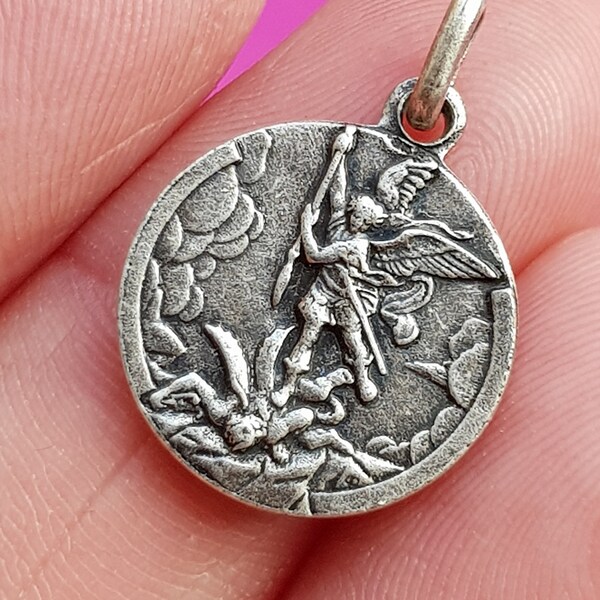 Antique Angel Michael Medallion - Etsy