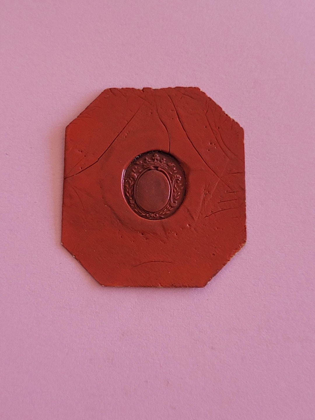 Rare Antique Wax Stamp From the Past, From Old Scrapbook, Old Wax Seal ...