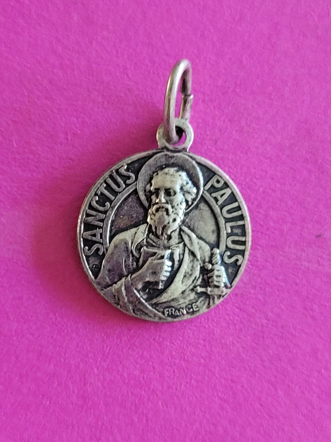 Religious Catholic Silver Plated Medal Pendant Holy Charm of Apostole ...