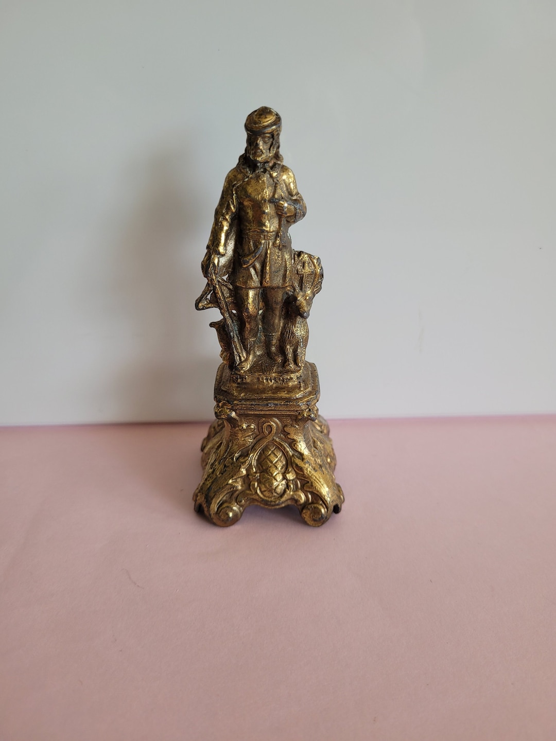 Rare Religious Antique French Catholic Silver Plated Statue, Figurine ...