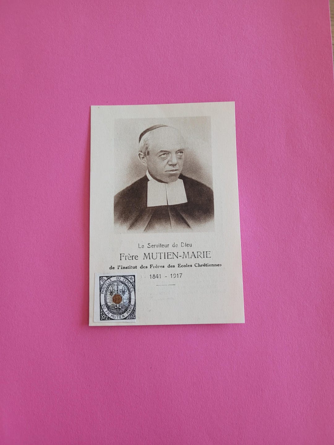 Religious Antique Catholic 3th Class Reliquary Shrine Relic Card of ...