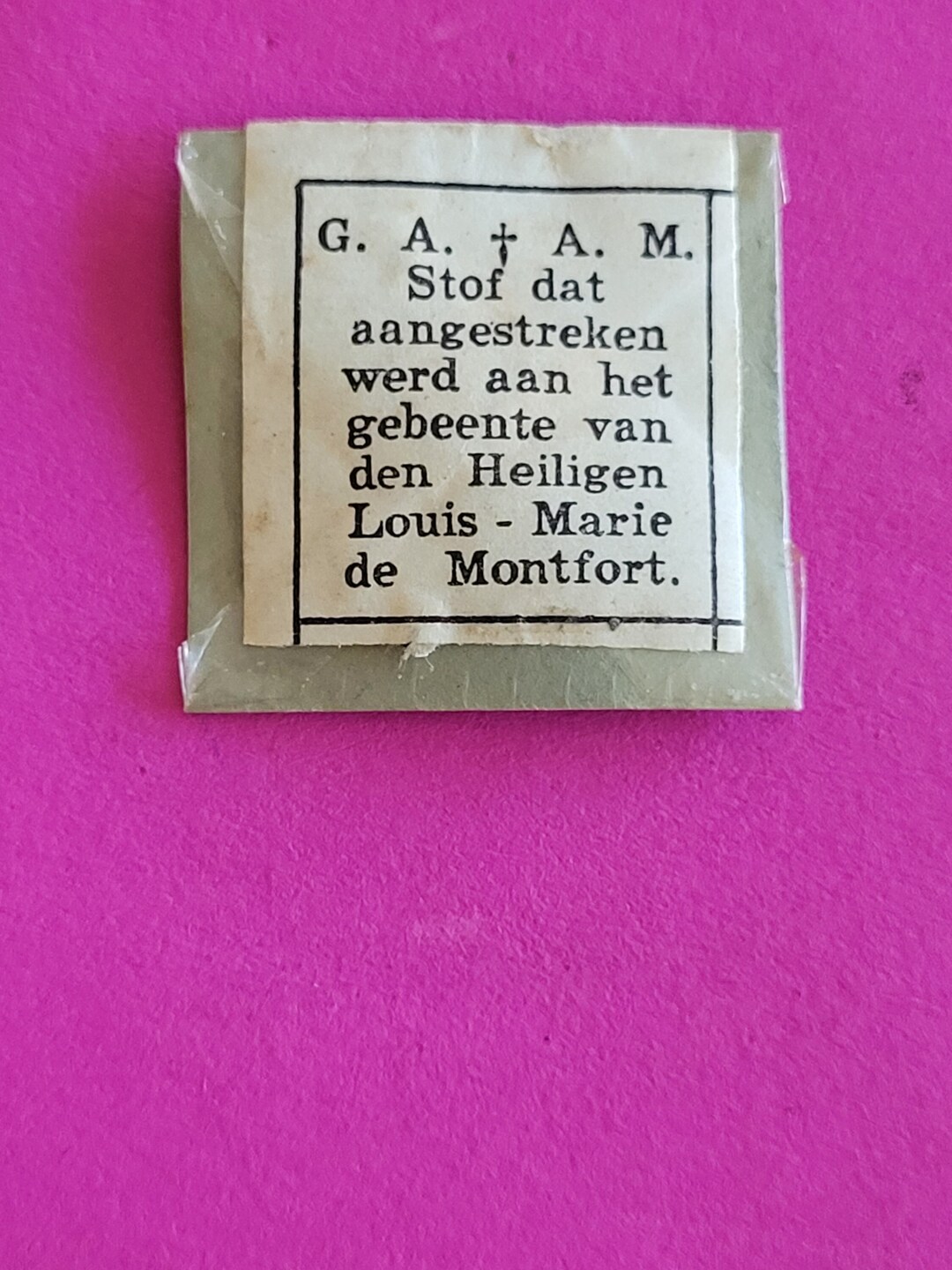 Holy Card Shrine Relic Reliquary, a Blessed Sacrament of Saint Louis ...