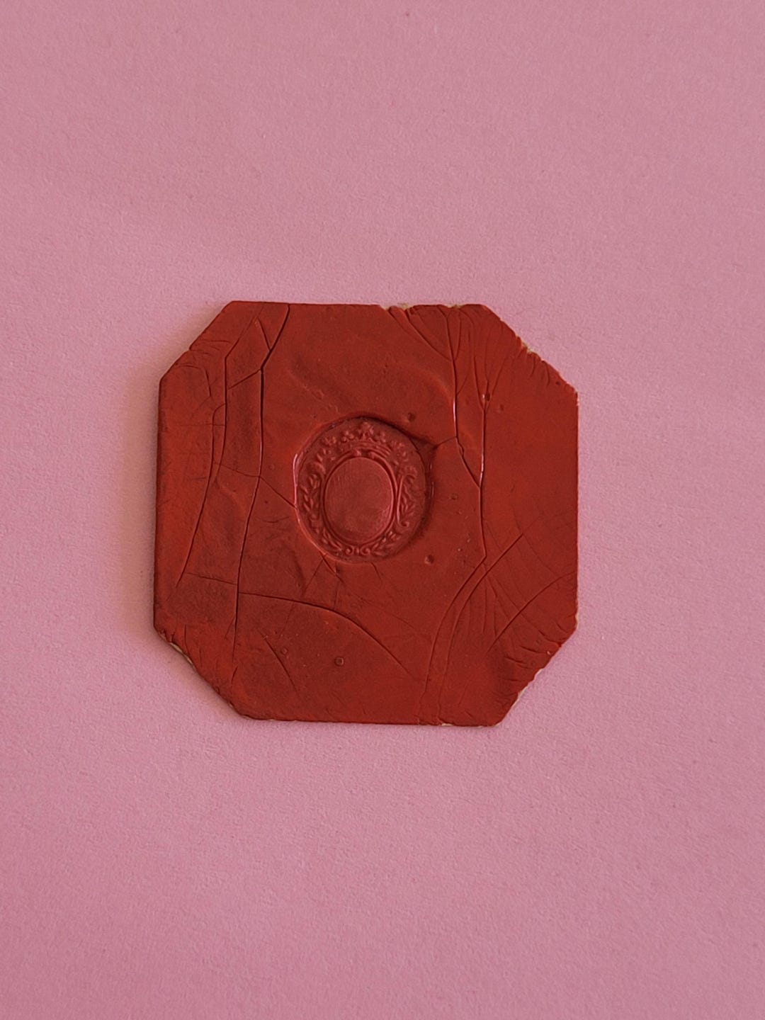 Rare Antique Wax Stamp From the Past, From Old Scrapbook, Old Wax Seal ...