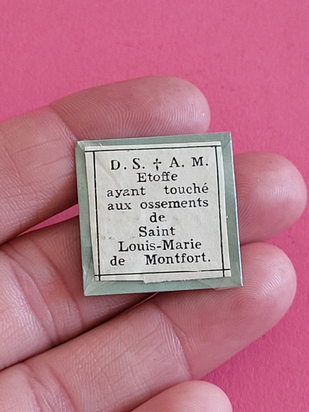 French Card Shrine Relic Reliquary, a Blessed Sacrament of Saint Louis ...