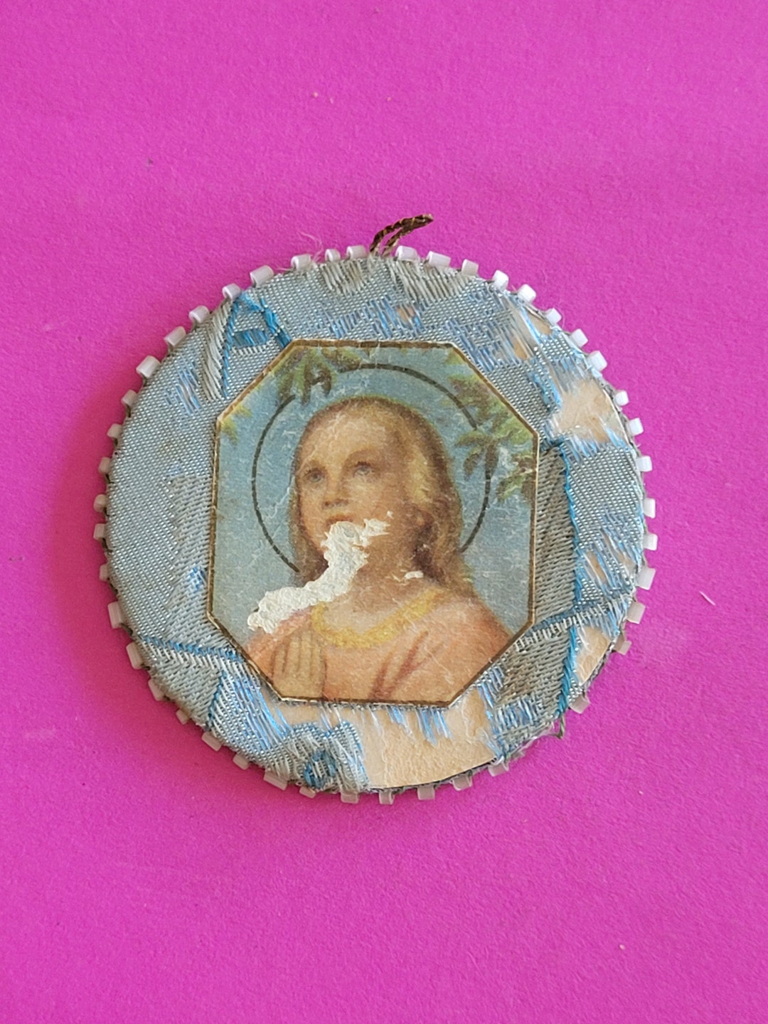 Religious Catholic Antique Dutch Nun's Handmade Medal Shrine Relic ...