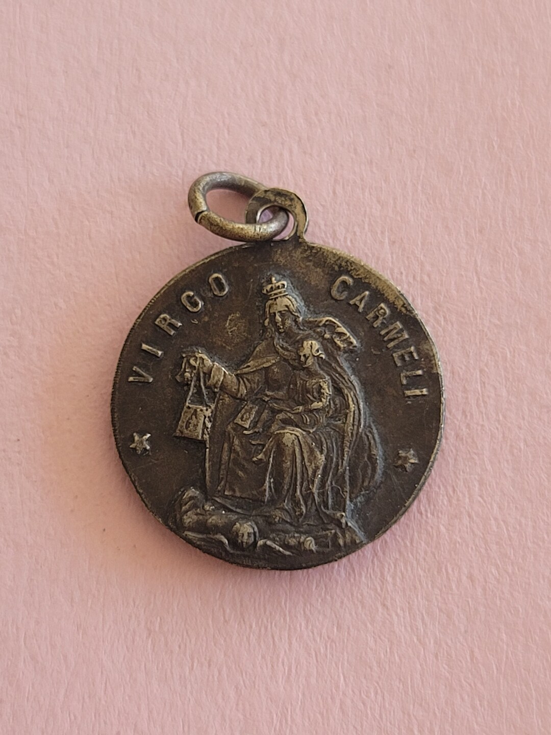 Religious French Silver Plated Catholic Medal Pendant Medallion ...