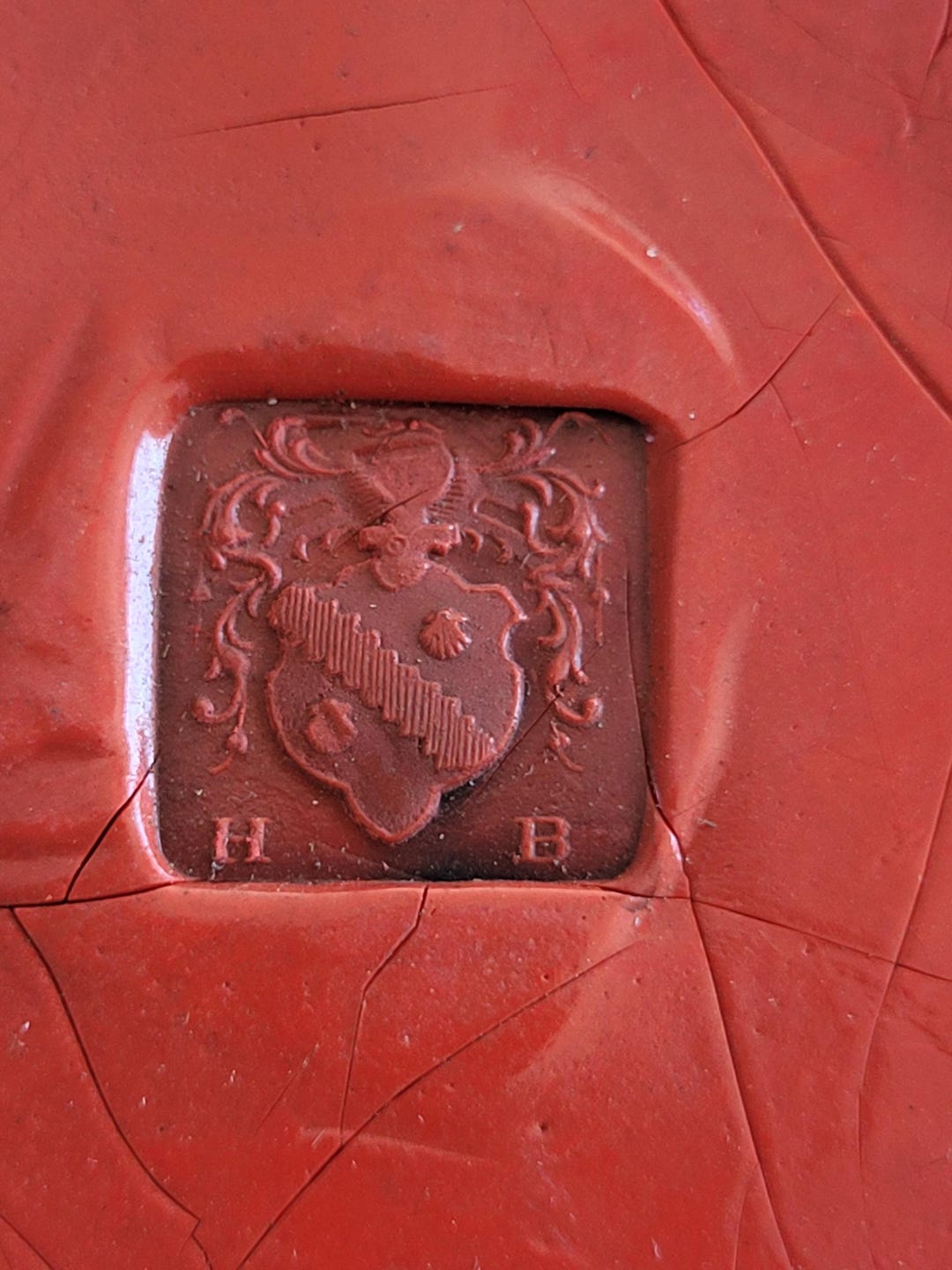 Rare Antique Wax Stamp From the Past, From Old Scrapbook, Old Wax Seal ...