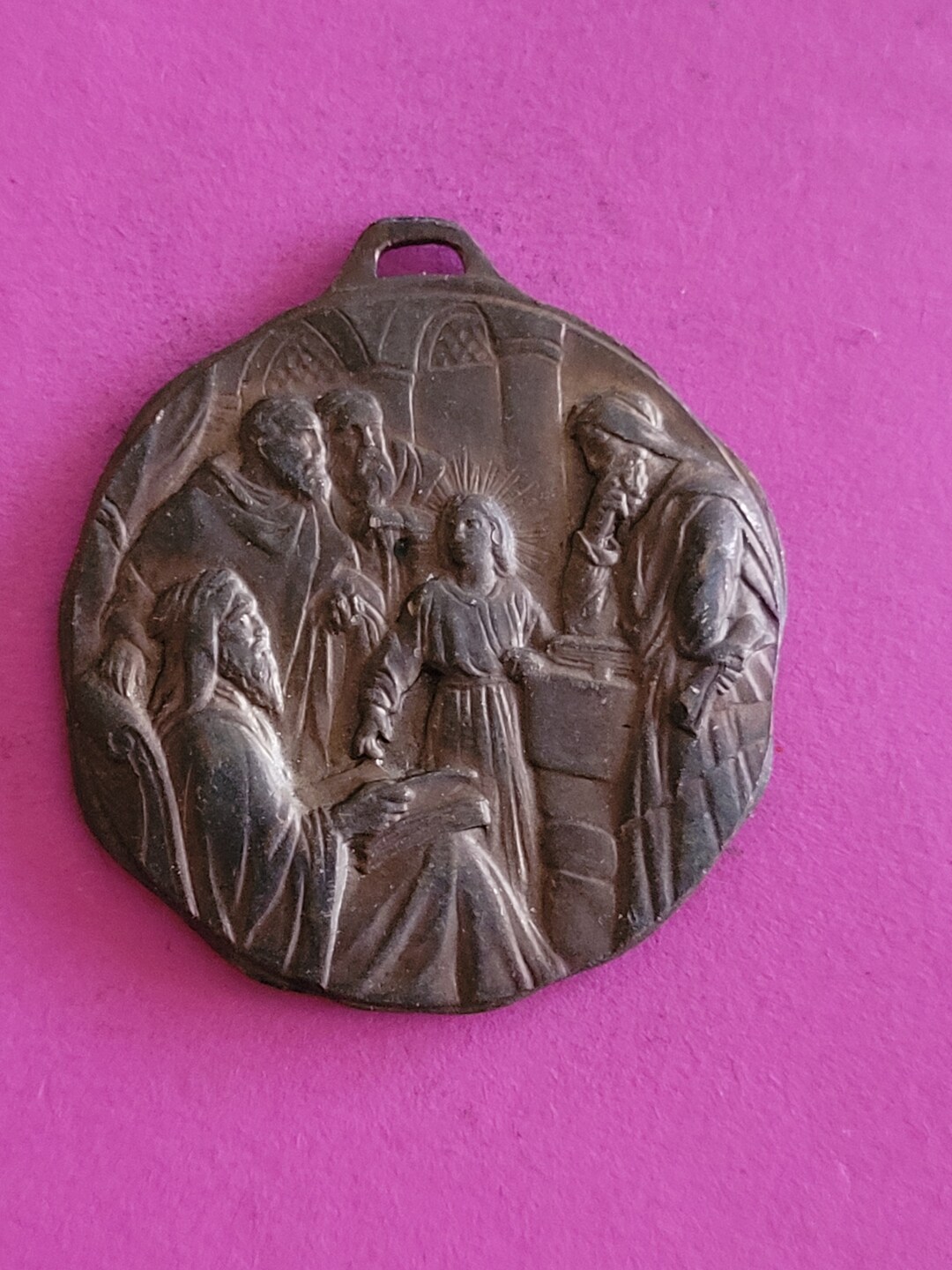 Beautiful Precious Religious Antique Bronze Medal Pendant Medaillon ...