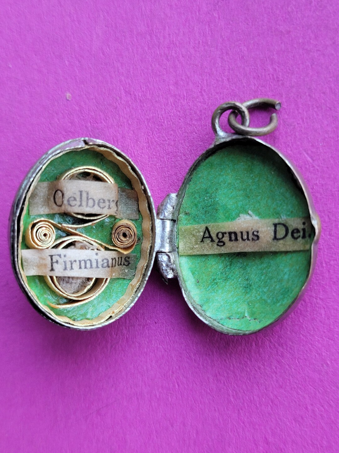 Museum Antique Reliquary Medal Pendant Shrine With Stunning Relic of ...