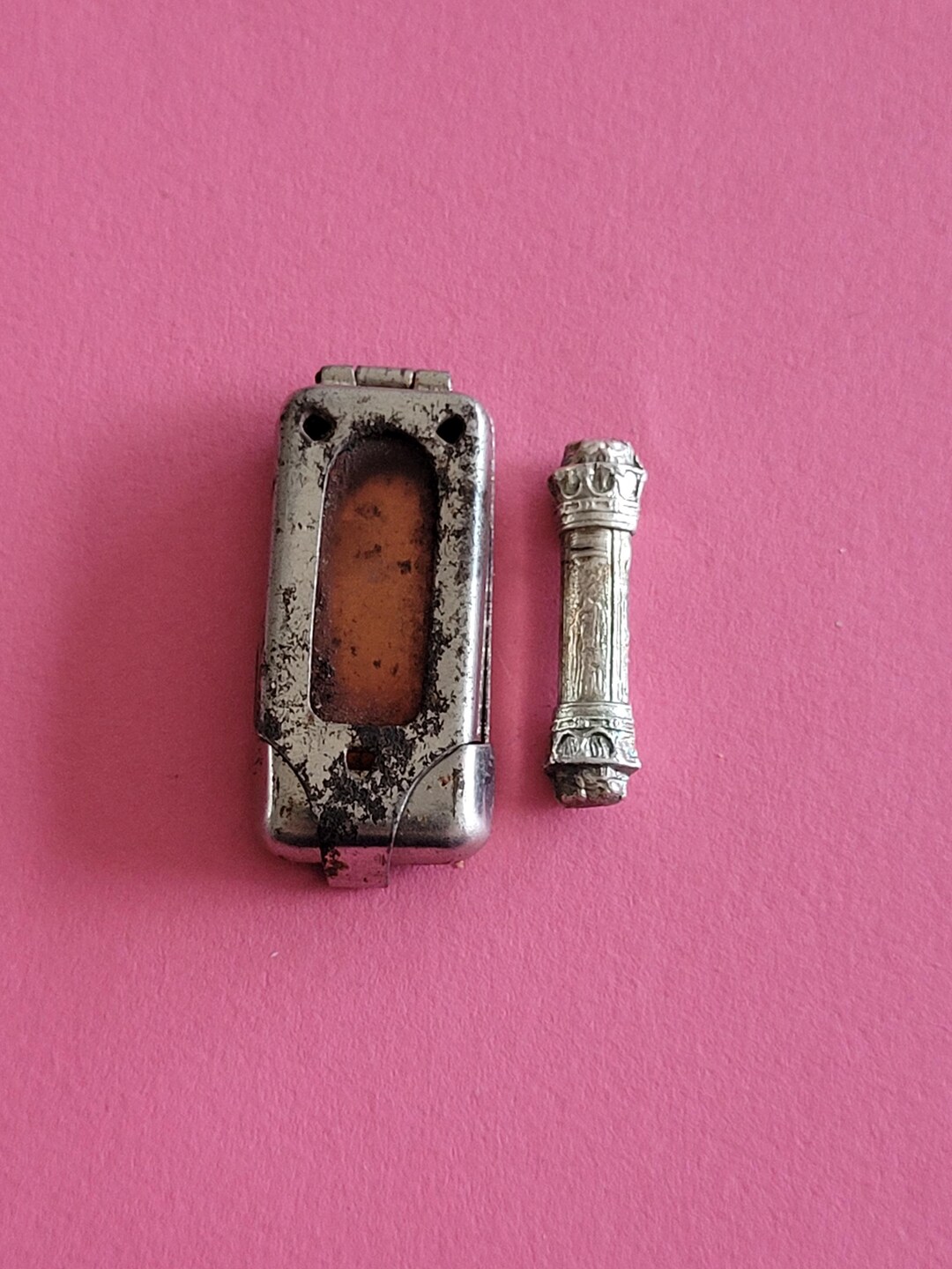 Antique Pocket Shrine, Porta Saint, Traveler's Shrine, Little Statue ...