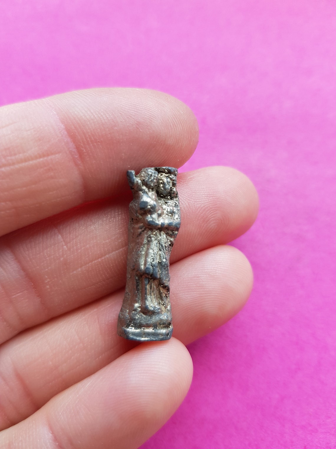 Antique Pocket Shrine, Porta Saint, Travellers Shrine, Little Statue ...
