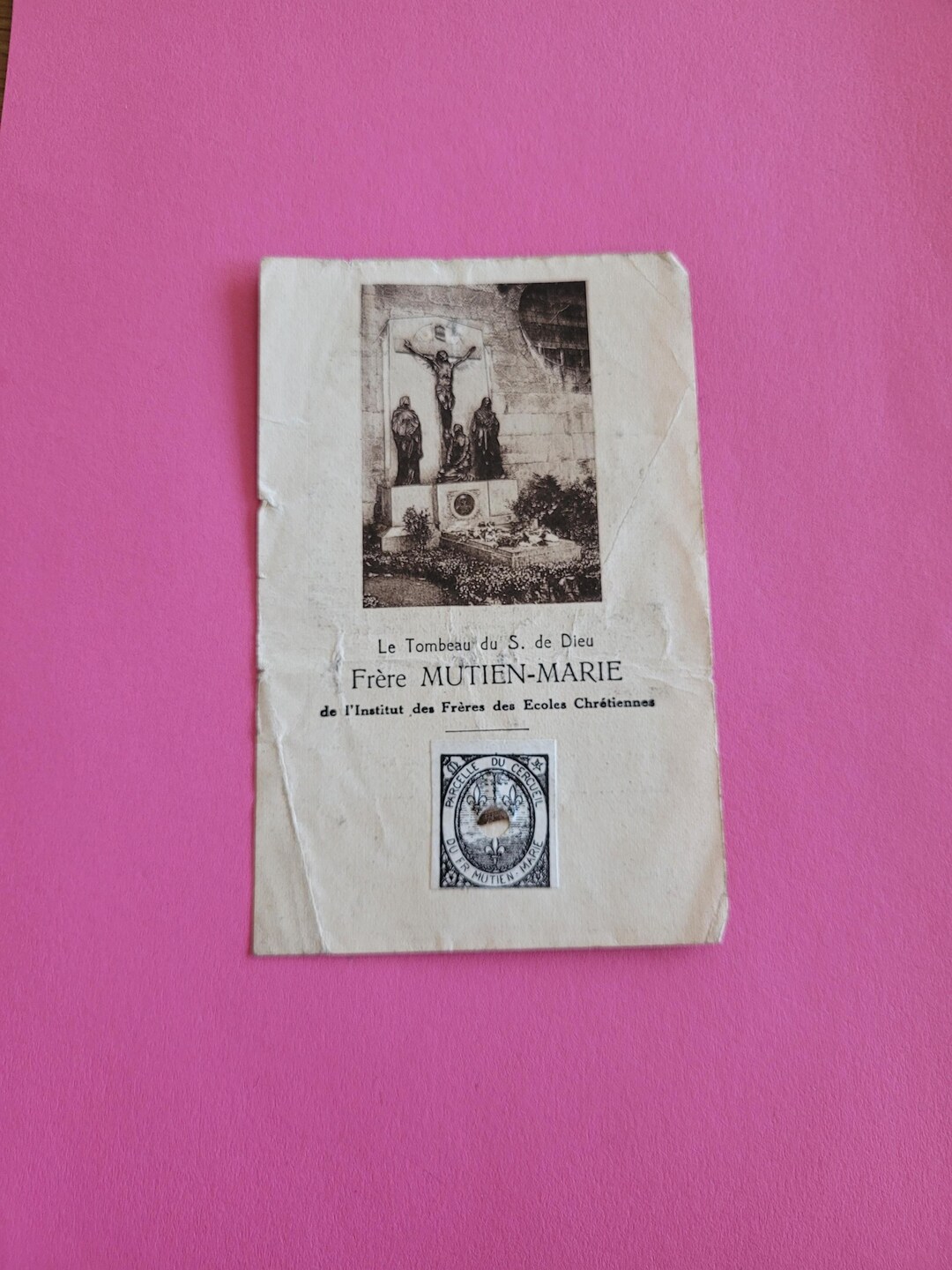 Religious Antique Catholic 3th Class Reliquary Shrine Relic Card of ...