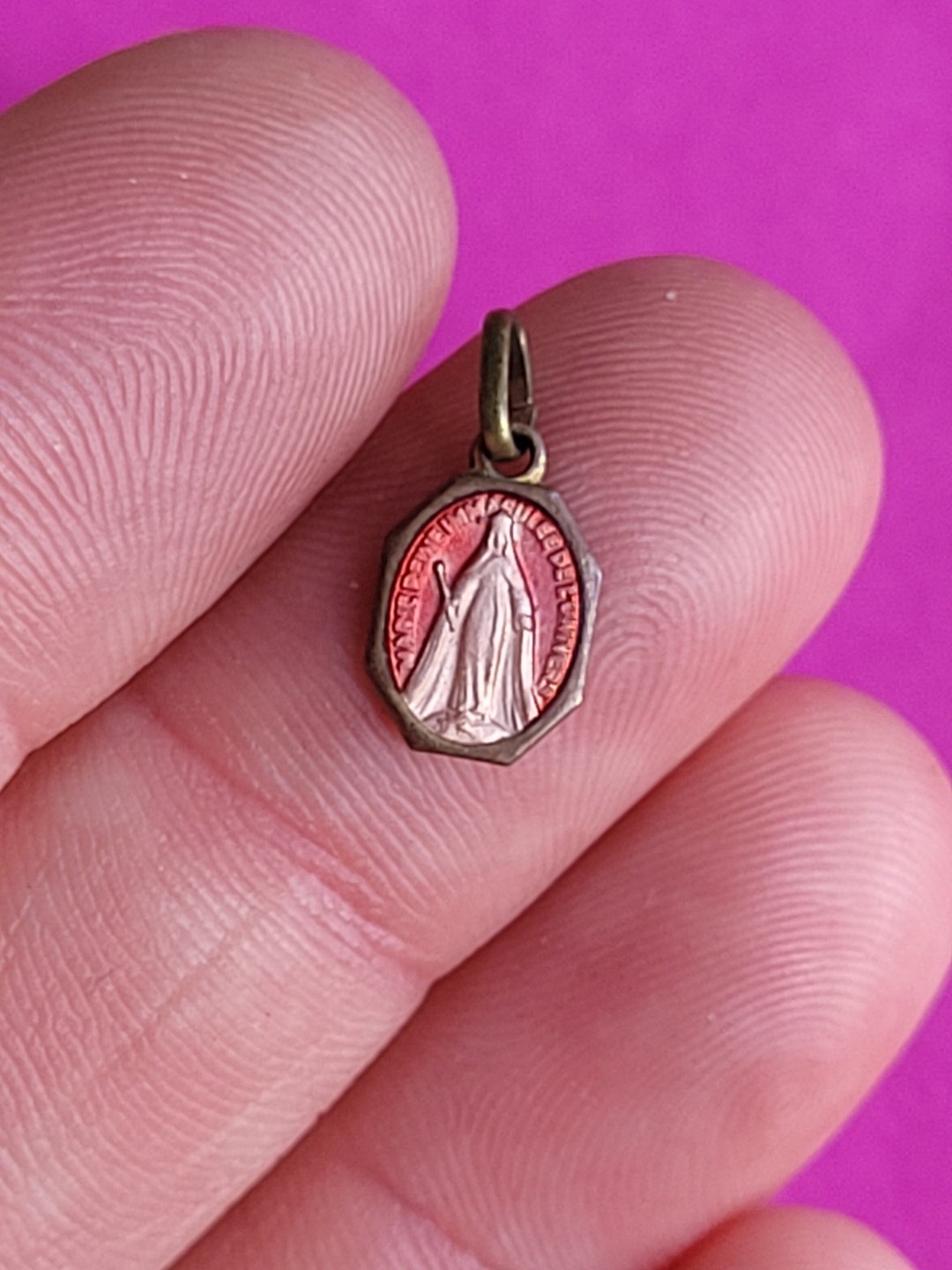 Rare Beautiful Religious Antique Catholic Bronze Medal Pendant ...