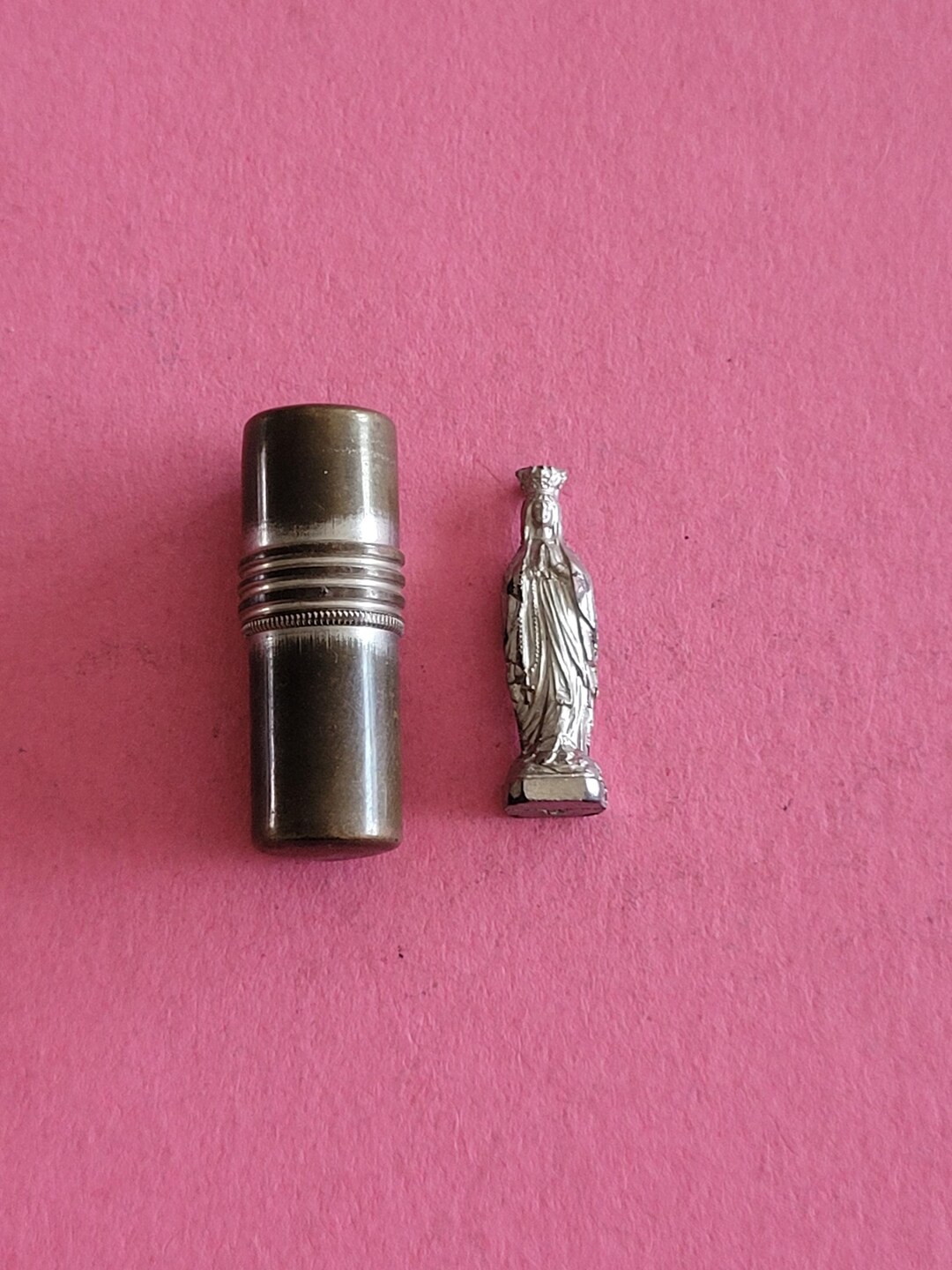 Antique Pocket Shrine, Porta Saint, Traveler's Shrine, Little Statue ...