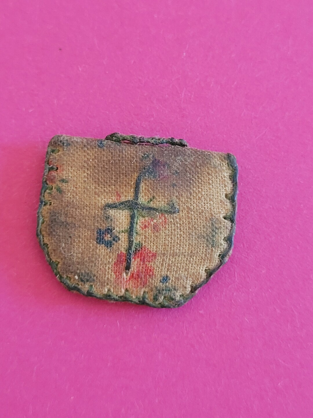 Religious Catholic Antique French Nun's Handmade Medal Shrine Relic ...