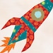 Rocket Ship Paper Piece Quilt Pattern. - Etsy
