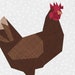 Chicken, 12 Inch Foundation Quilt Block Pattern From the Farm Animal ...
