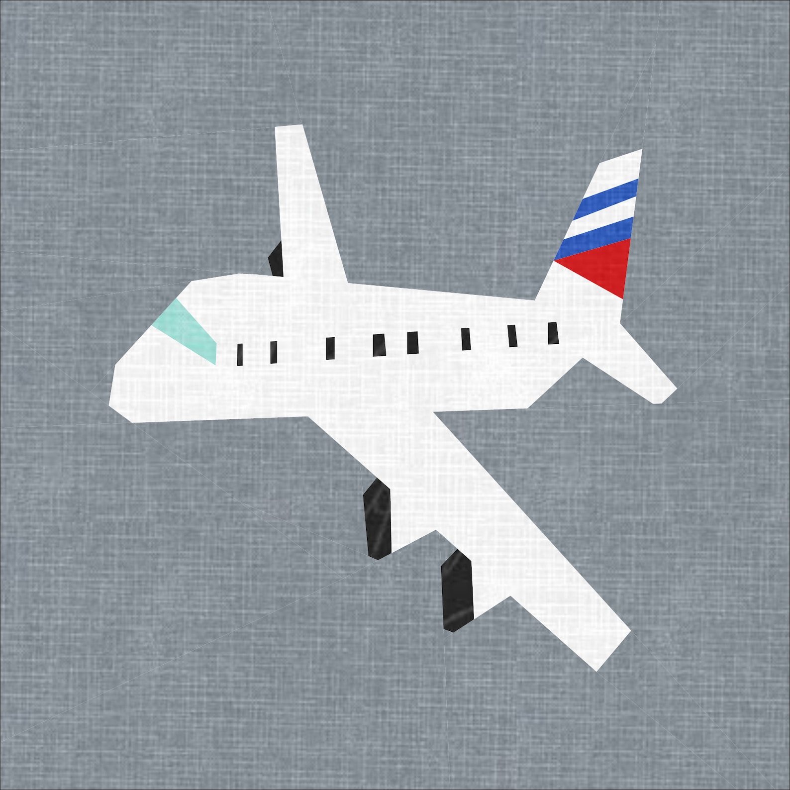 Airplane, 12 Inch Paper Piece Quilt Block Pattern. - Etsy