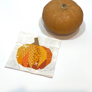 Pumpkin Paper Pieced Autumn Quilt Block Pattern - Etsy