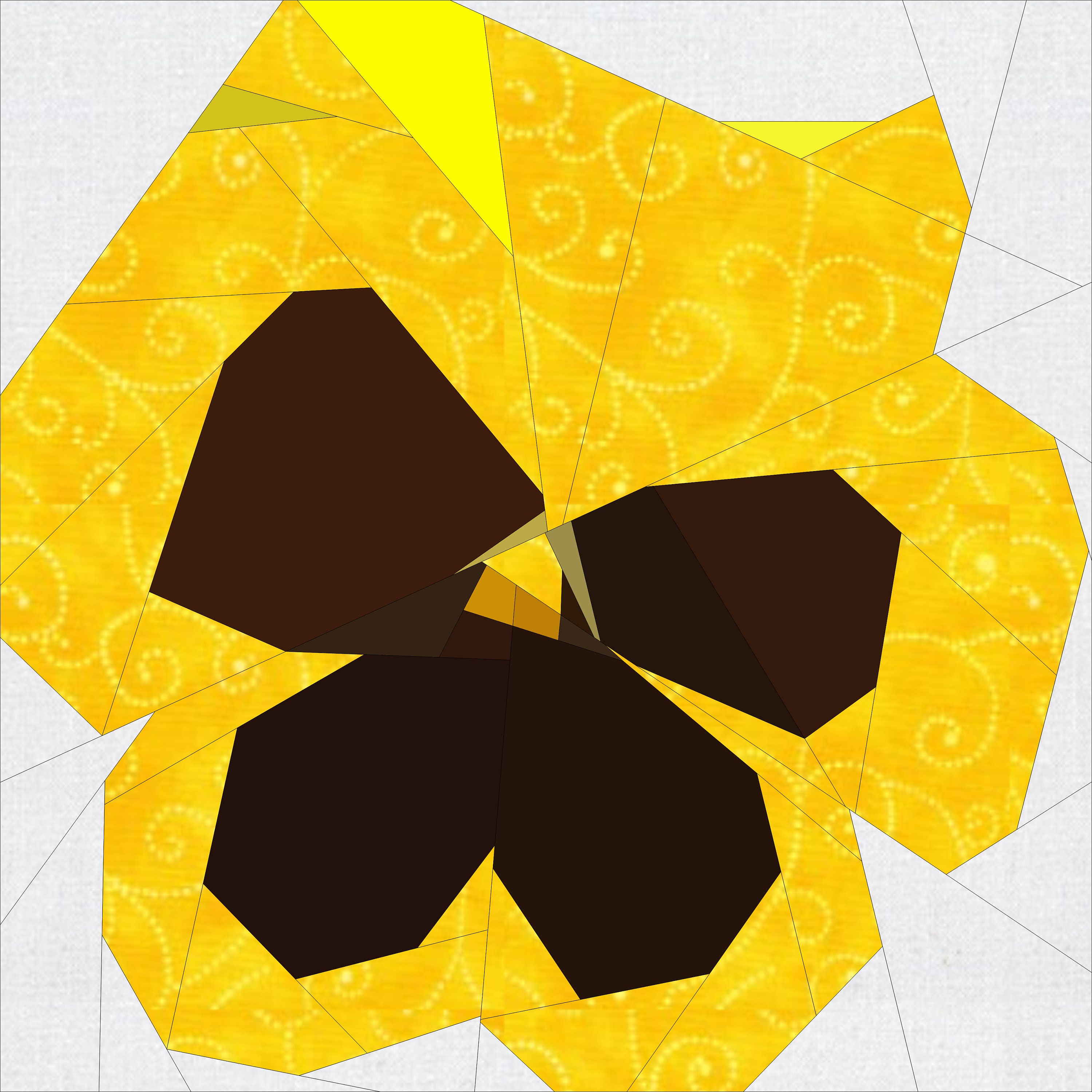 Pansy Foundation Paper Pattern. 9 Inch Quilt Block Pattern | Etsy