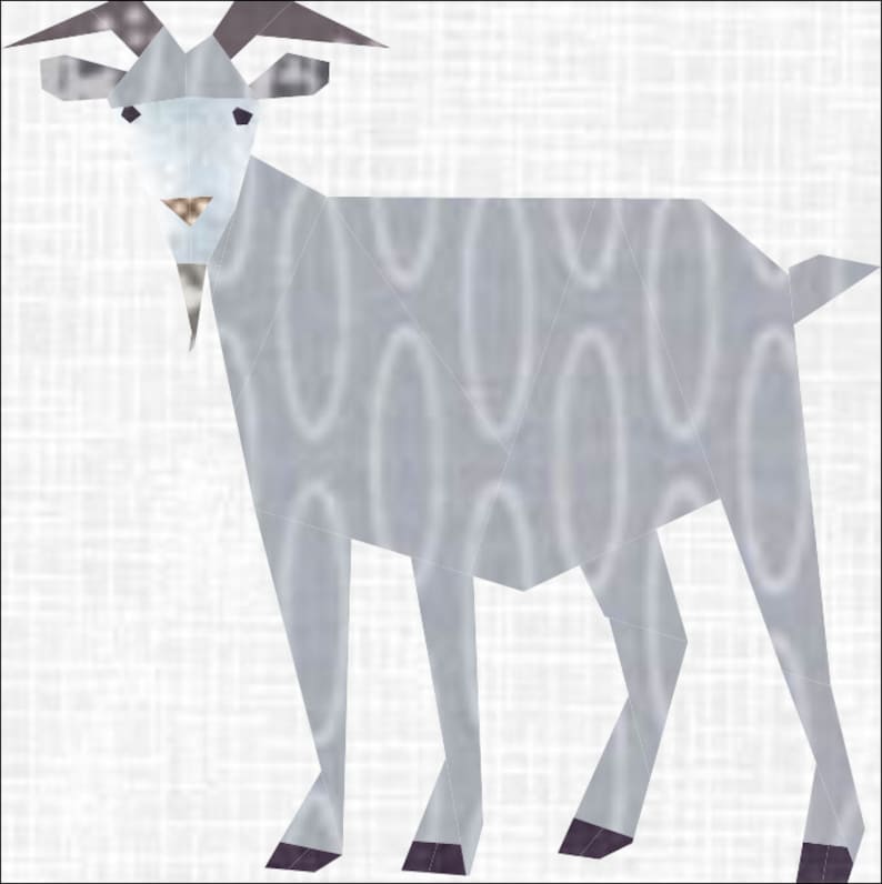 Goat 12 Inch Quilt Block Foundation Paper Pieced Pattern With - Etsy