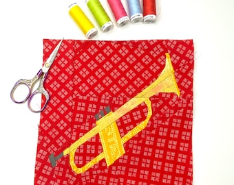 Guitar Paper Pieced Musical Instrument Quilt Pattern | Etsy