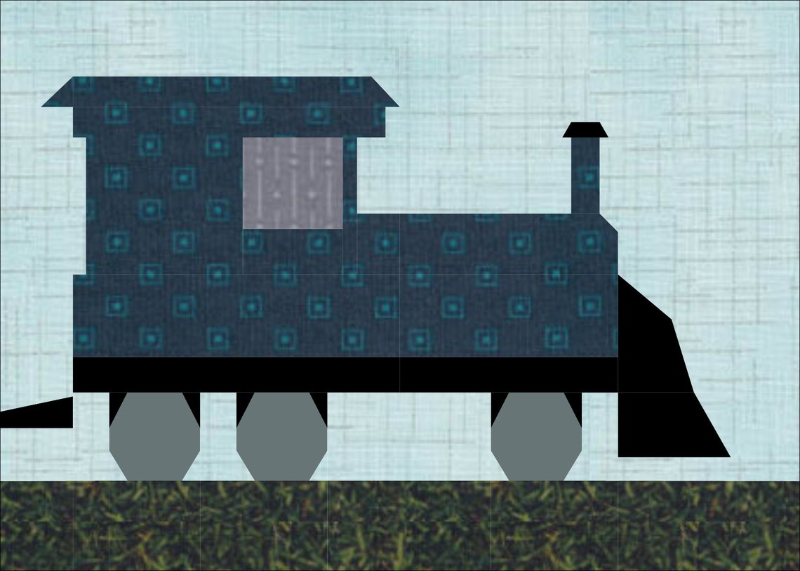 Locomotive Train Quilt Block Patterns. Five Quilt Blocks. | Etsy