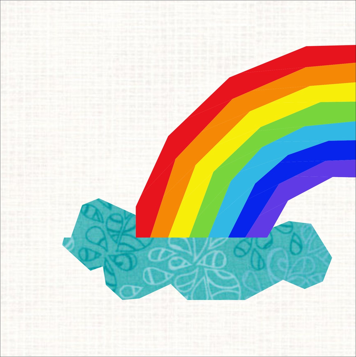 Rainbow Quilt Block: Modern 9” Paper Pieced Pattern - Etsy