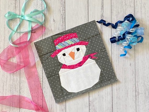 Snowman/ Snowperson Foundation Paper Pieced Pattern Christmas - Etsy