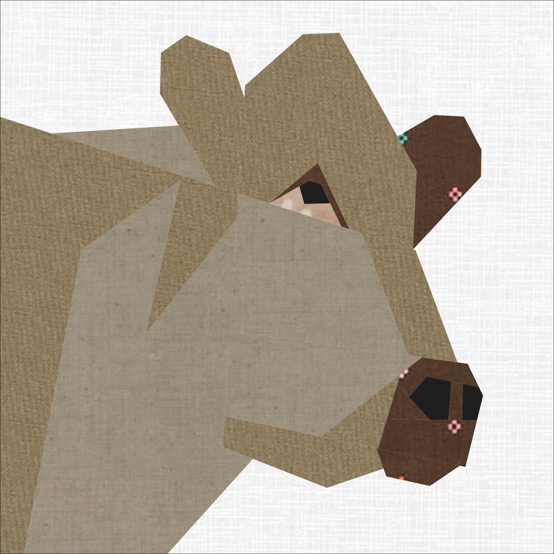 Cow Quilt Pattern A 12 Inch Foundation Paper Pieced Farm | Etsy