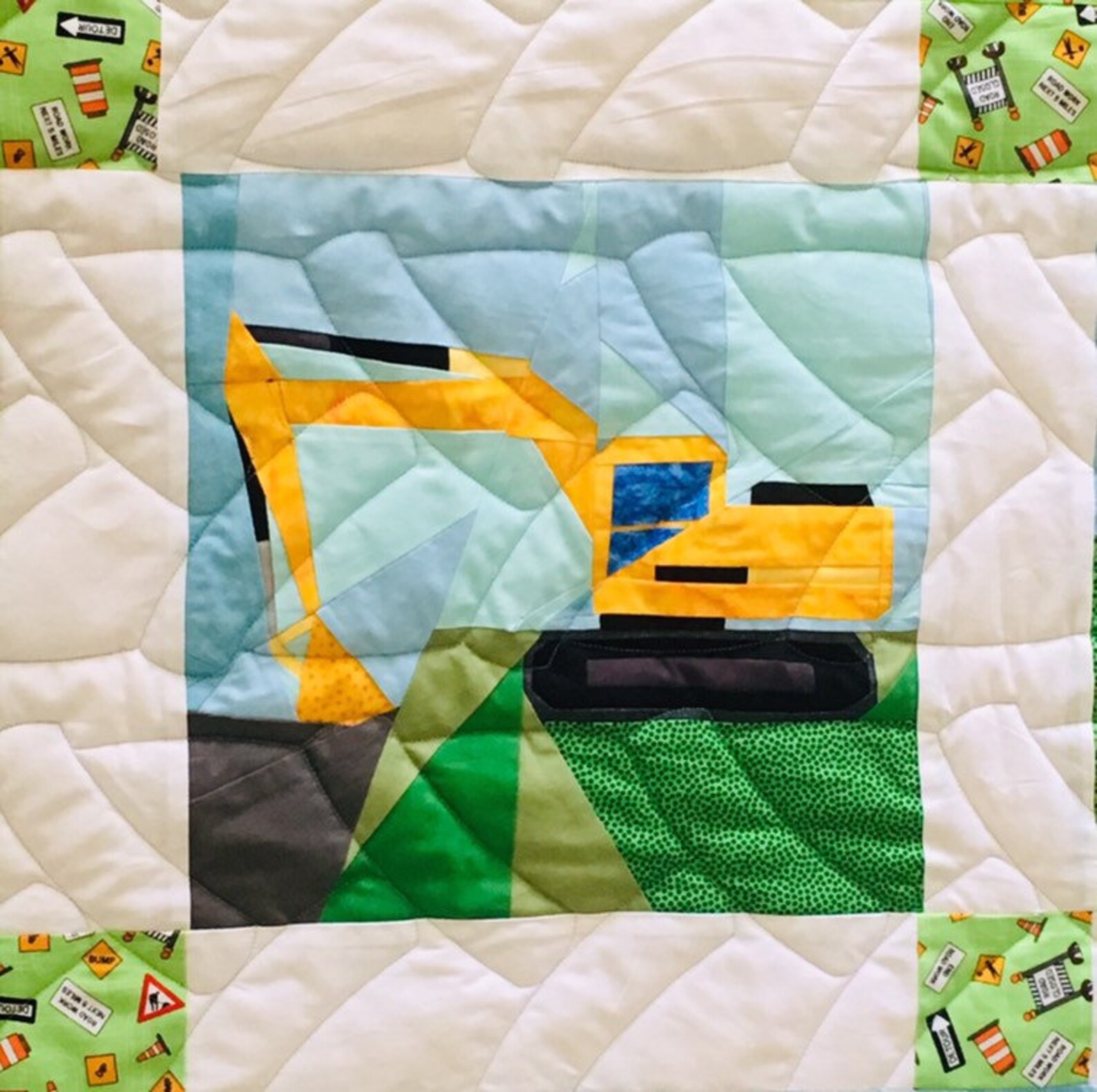 Paper Piece Digger Quilt Pattern. A 12 Inch Foundation Paper Quilt ...