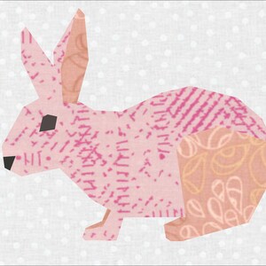 Bunny Rabbit Paper Pieced Quilt Block Pattern - Etsy