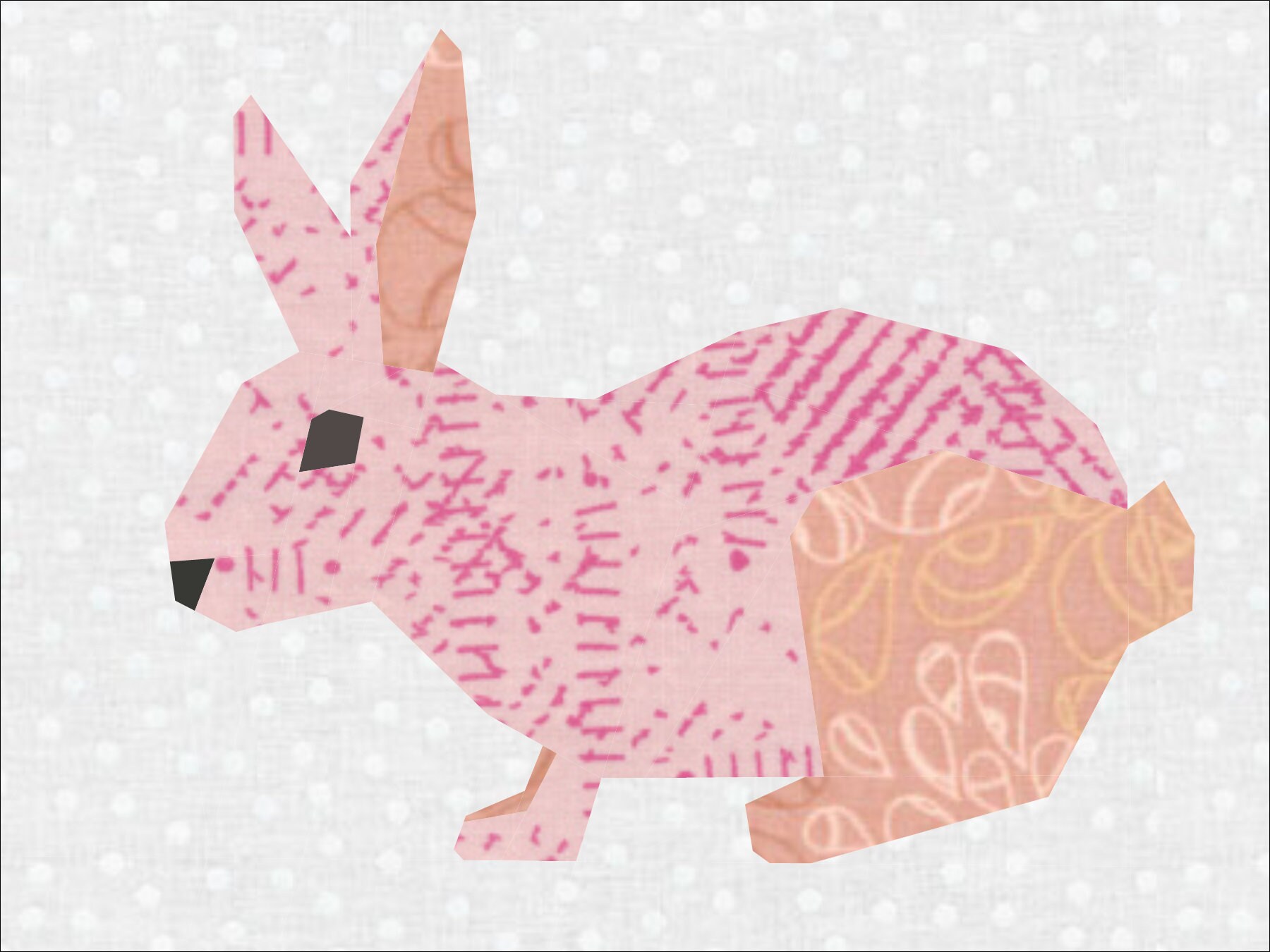 Bunny Rabbit Paper Pieced Quilt Block Pattern - Etsy