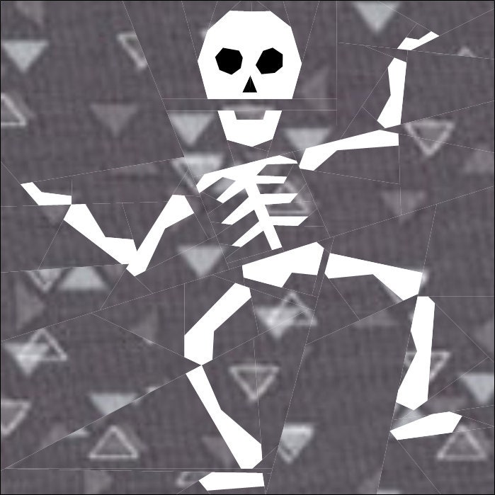 Skeleton Paper Pieced Quilt Block Pattern - Etsy