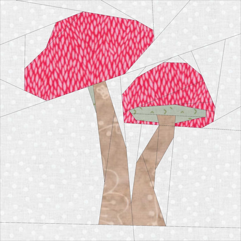 Mushroom Foundation Paper Pieced Pattern by Kohatu Patterns - Etsy Canada