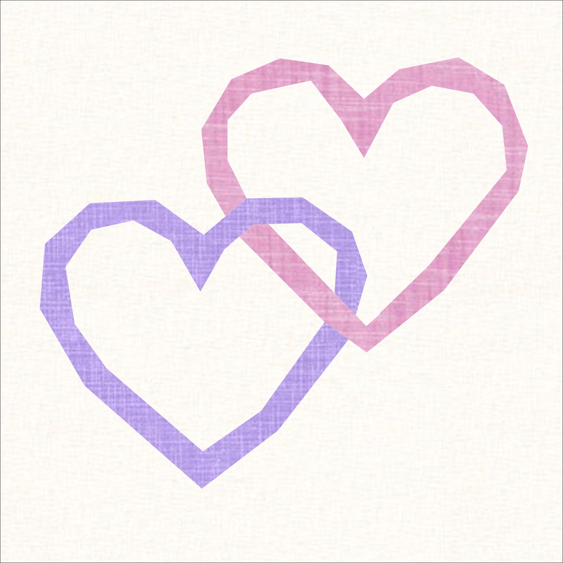 Love Connection Linked Heart Quilt Block Pattern Beautiful | Etsy