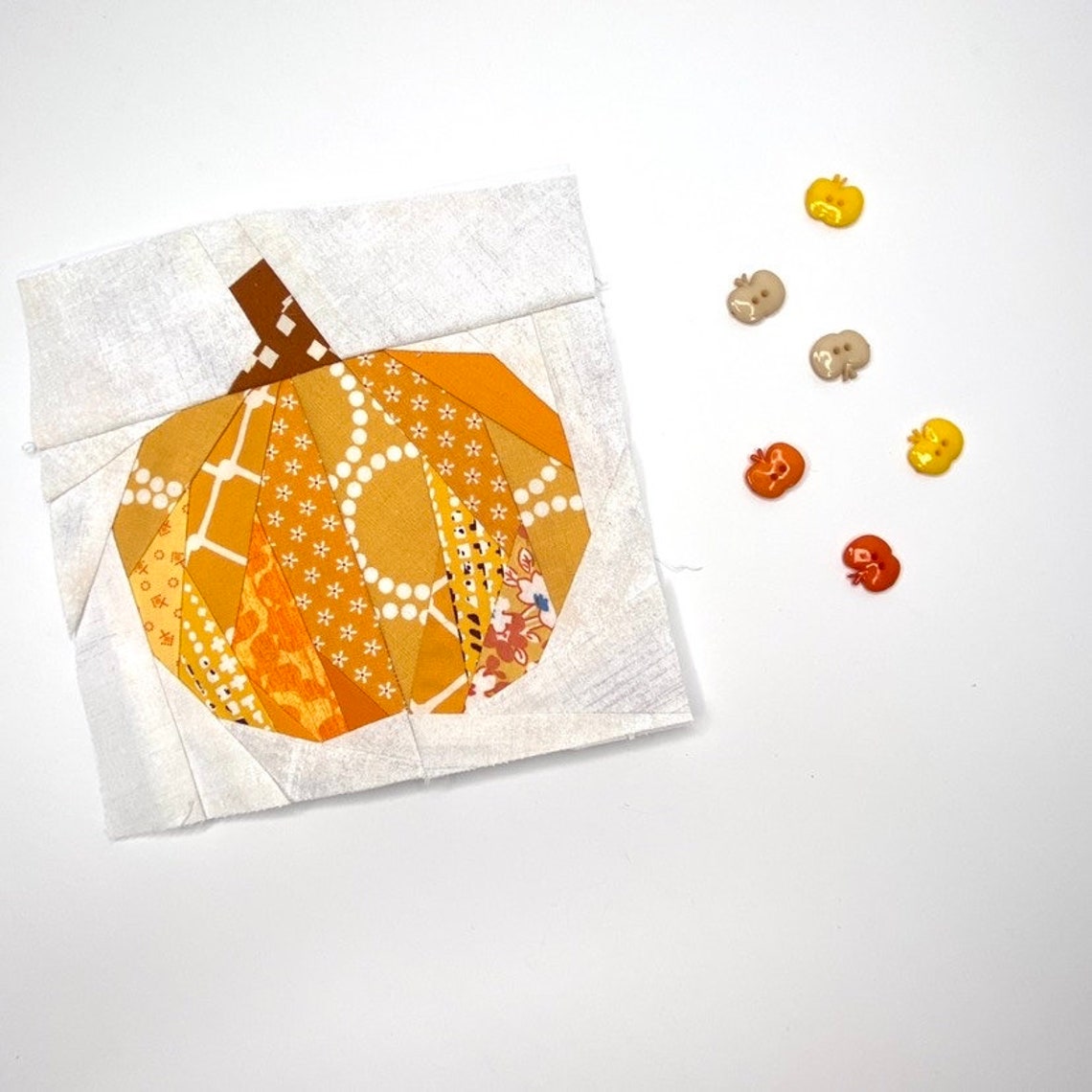 Pumpkin Paper Pieced Autumn Quilt Block Pattern - Etsy