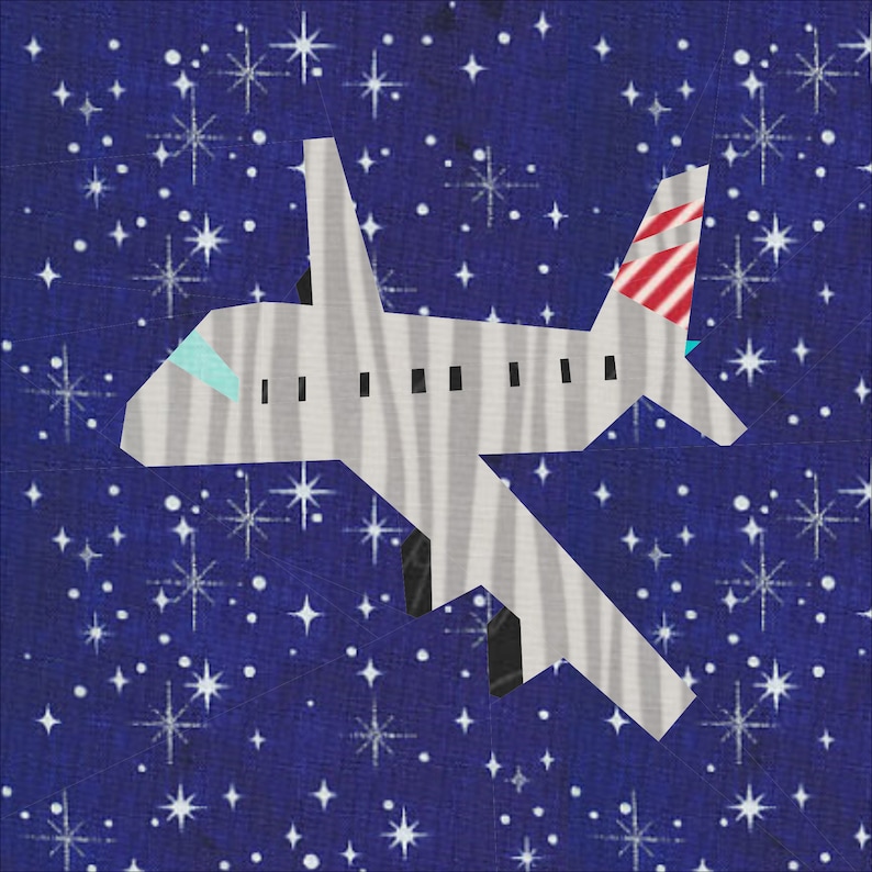 Airplane, 12 Inch Paper Piece Quilt Block Pattern. - Etsy