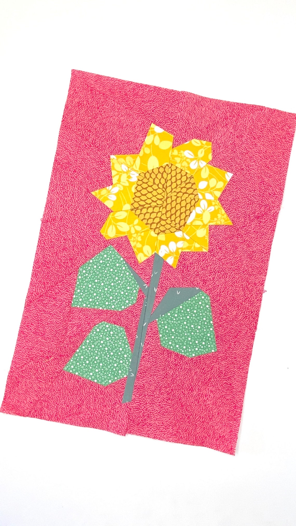 Sunflower Paper Pieced Quilt Block Pattern 2 Sizes - Etsy