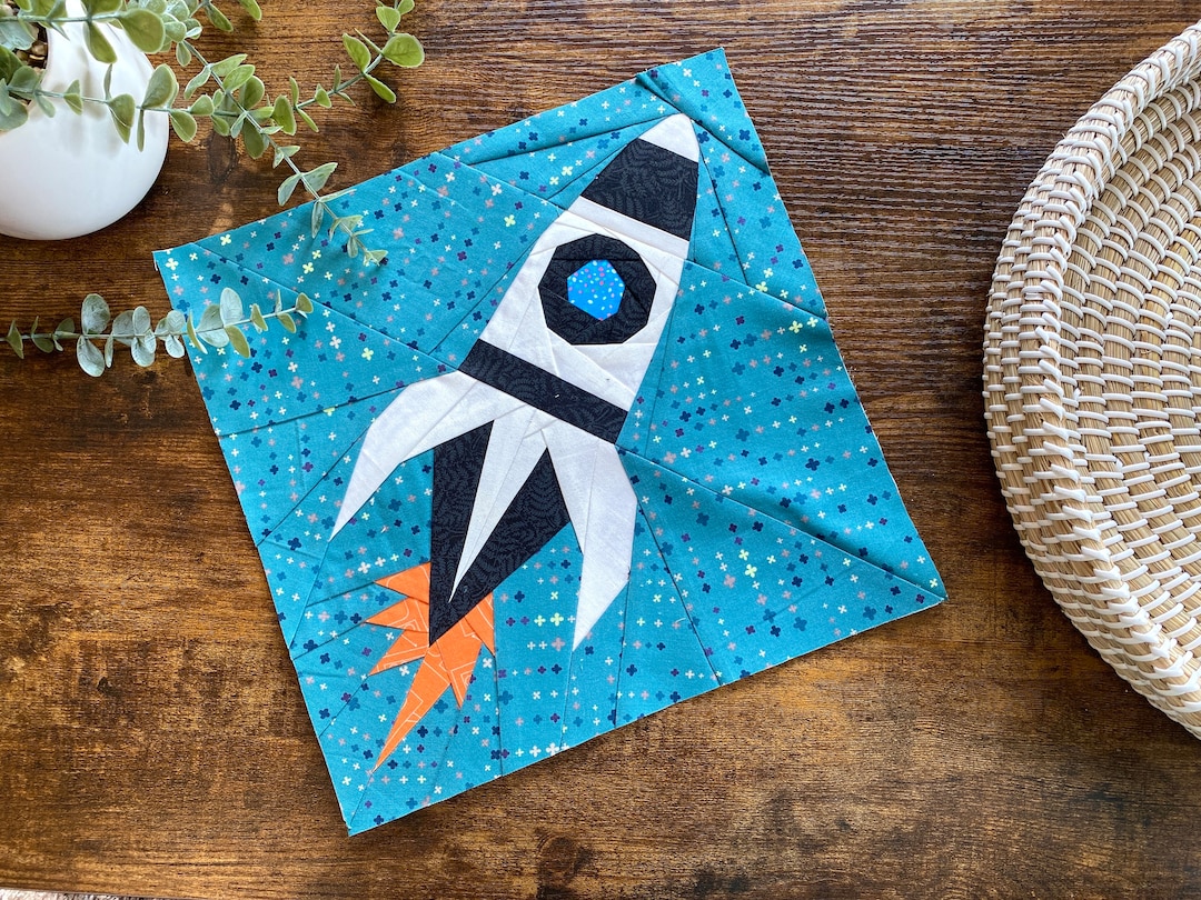 Rocket Ship Paper Piece Quilt Pattern. - Etsy