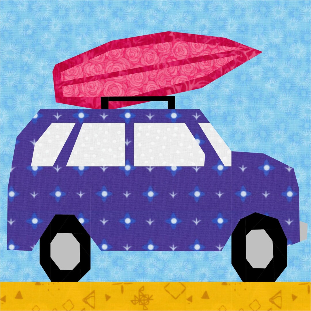 Surf Wagon Paper Pieced Quilt Block Pattern - Etsy