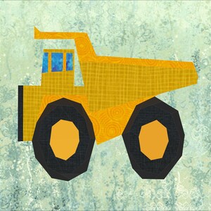 Construction/roadwork Paper Pieced Pattern Pack. Four 12 Inch Quilt ...