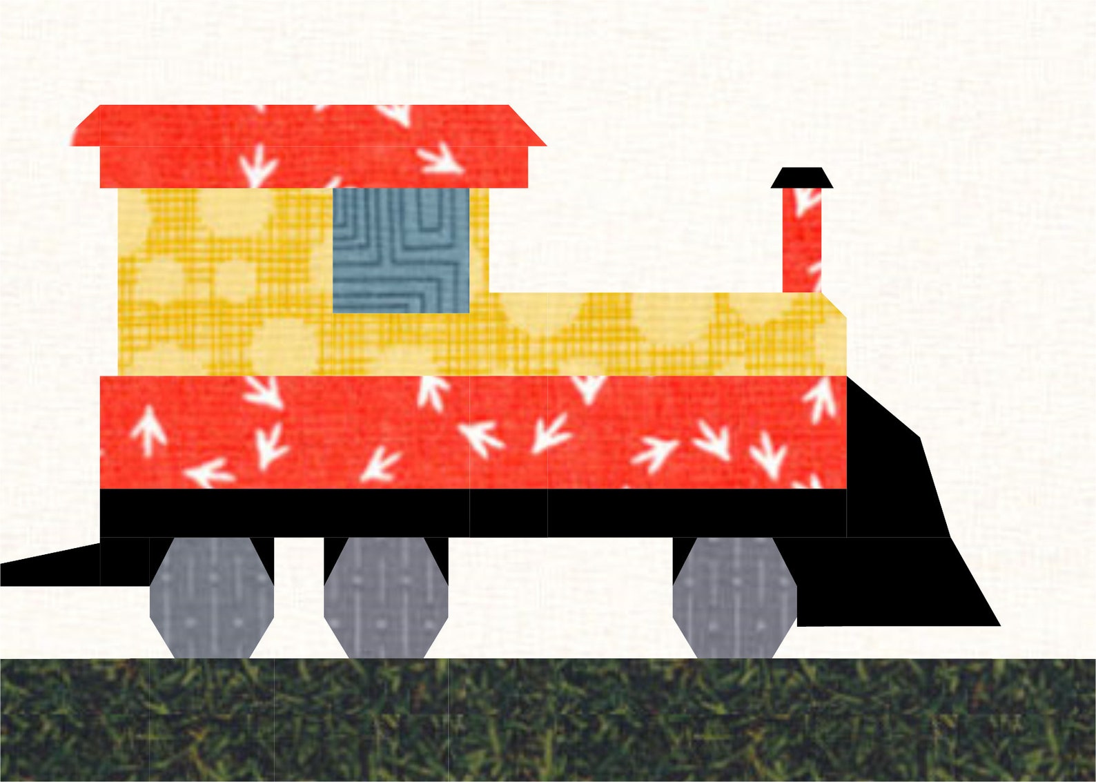 Locomotive Train Quilt Block Patterns. Five Quilt Blocks. | Etsy