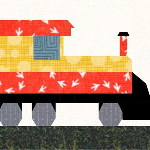 Locomotive Train Quilt Block Patterns. Five Quilt Blocks. Includes ...