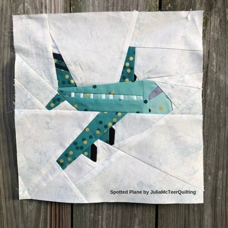 Airplane, 12 Inch Paper Piece Quilt Block Pattern. - Etsy