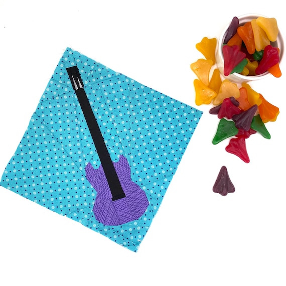 Guitar Paper Pieced Musical Instrument Quilt Pattern - Etsy