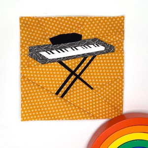 Keyboard Piano Musical Quilt Block Pattern - Etsy