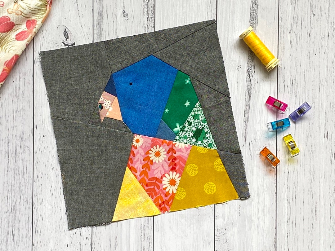 Lorikeet Parrot Paper Piece Quilt Block Pattern - Etsy