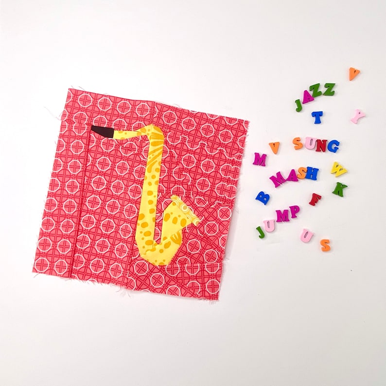 Saxophone Paper Pieced Musical Instrument Quilt Pattern - Etsy